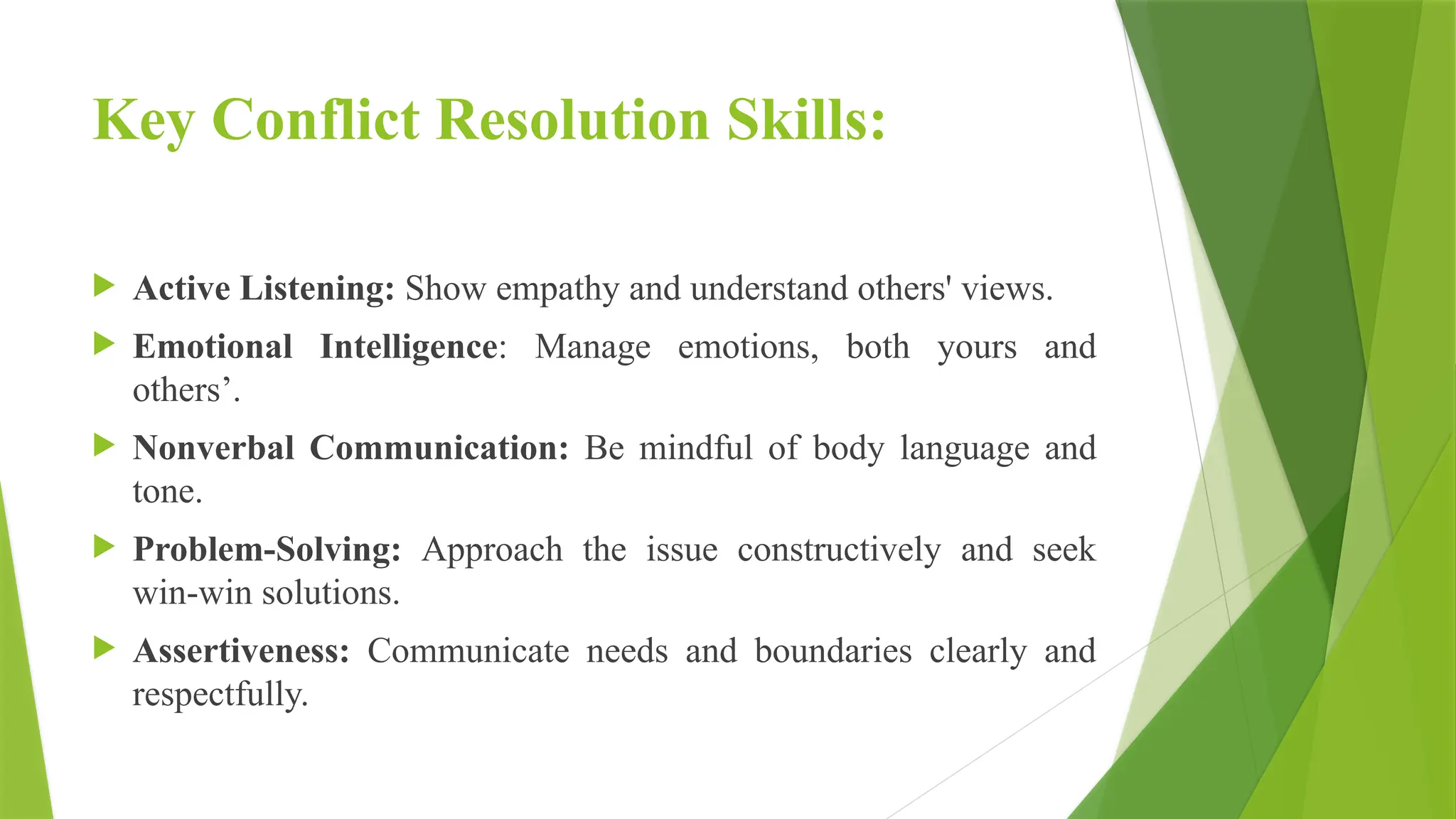 Resolving Conflicts.pptx for business administration | PPTX