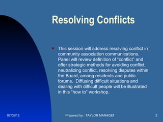 Resolving conflicts building better relationships | PPT