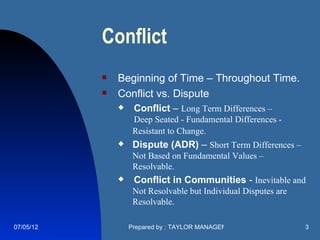 Resolving conflicts building better relationships | PPT