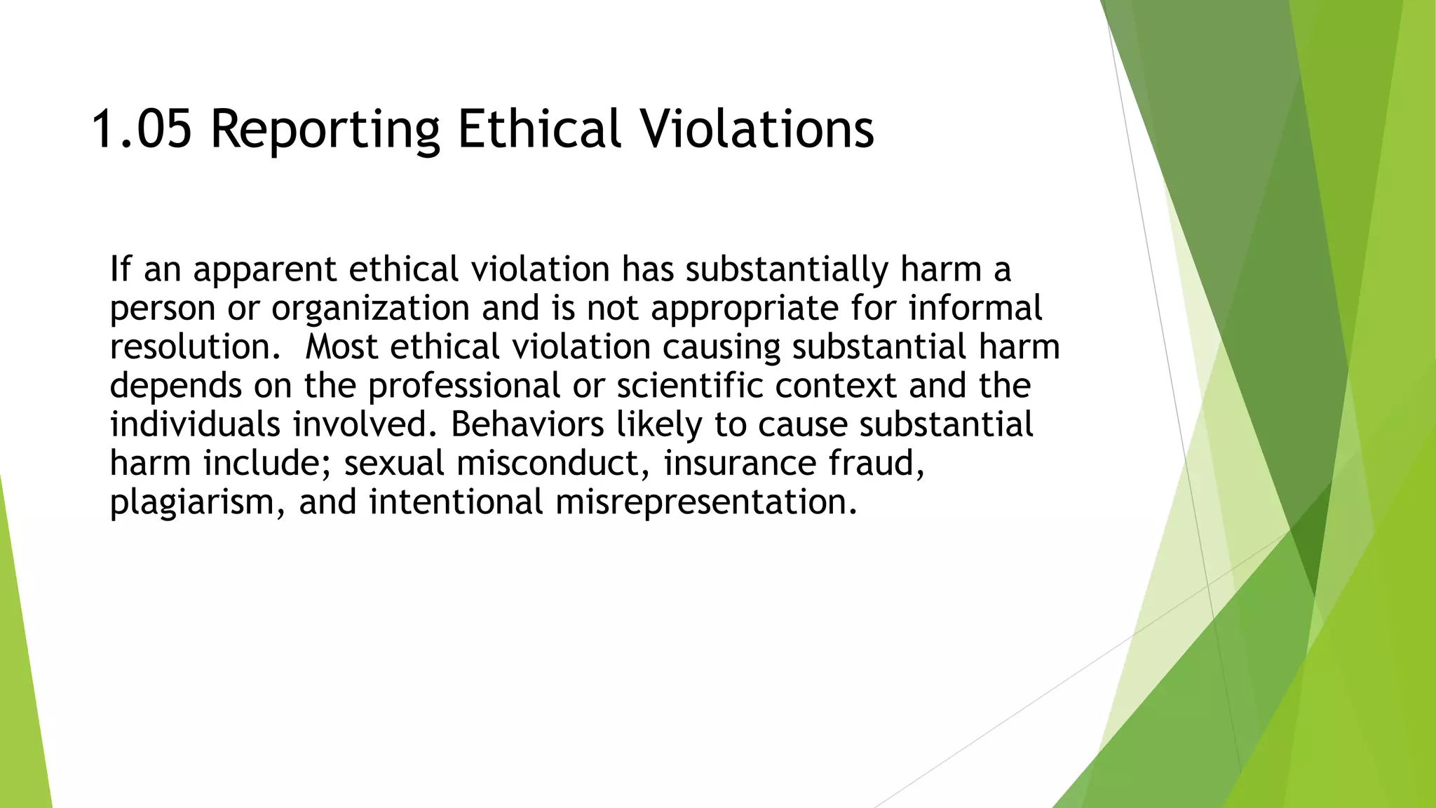 Standard for Resolving ethical issues | PPTX