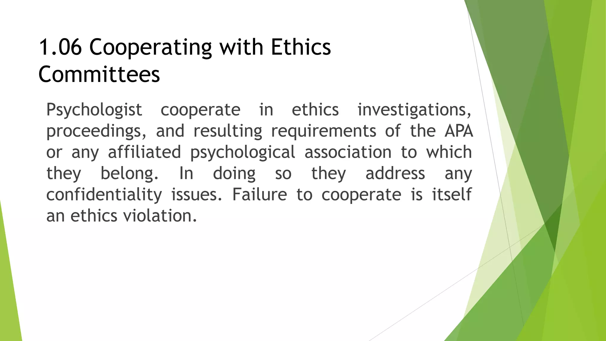 Standard for Resolving ethical issues | PPTX