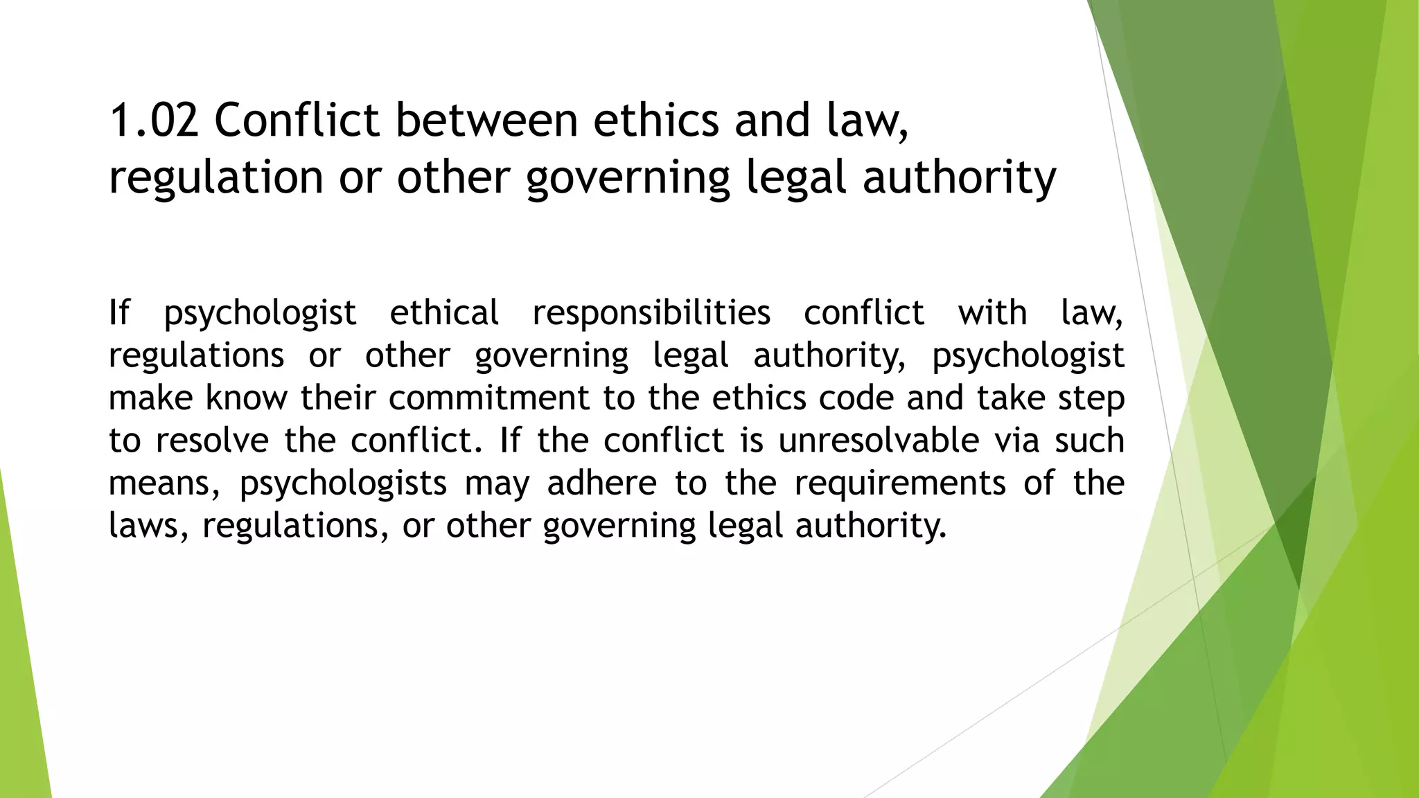Standard for Resolving ethical issues | PPTX