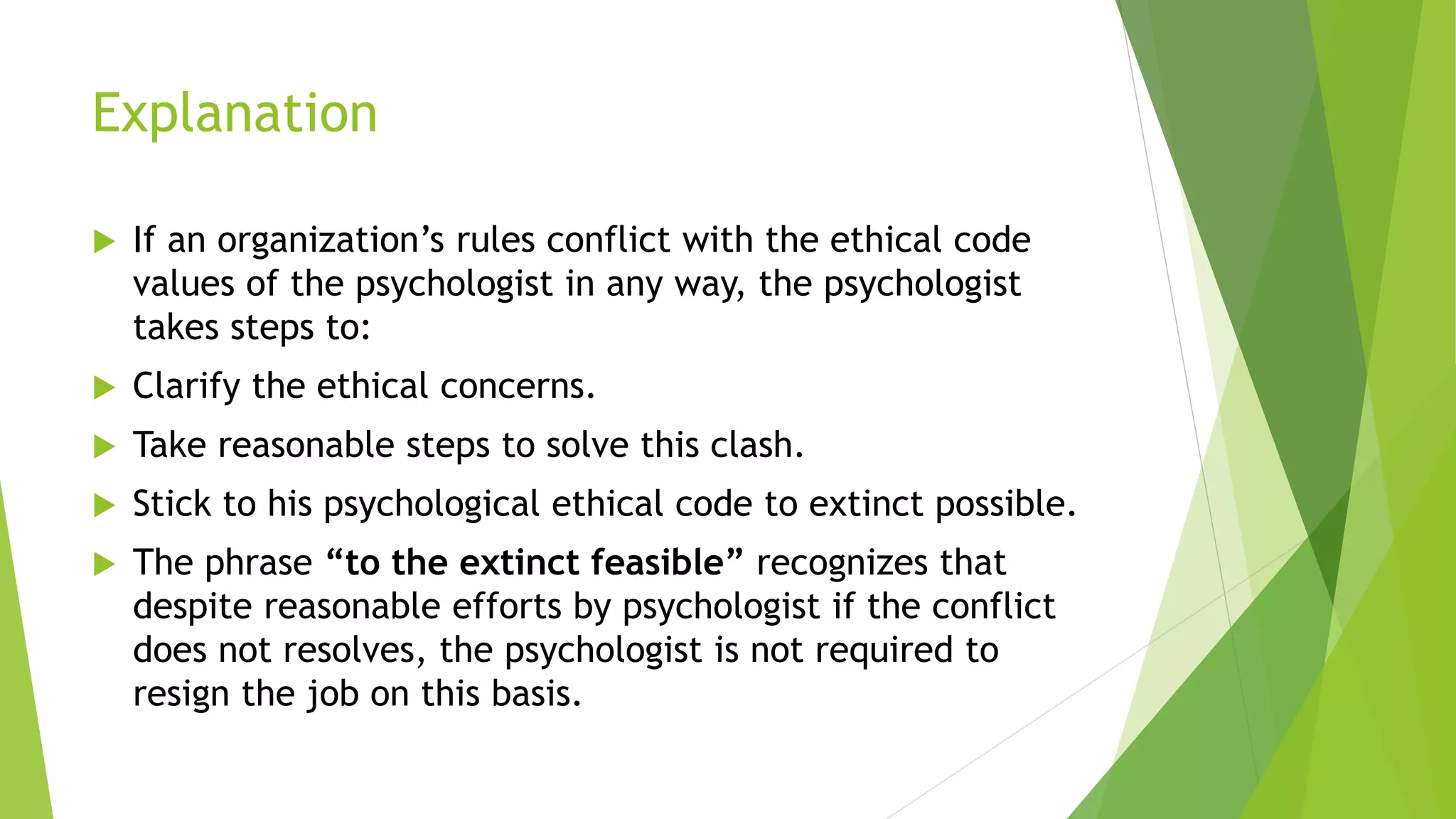 Standard for Resolving ethical issues | PPTX