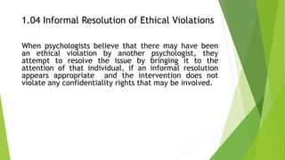 Standard for Resolving ethical issues | PPTX