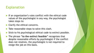 Standard for Resolving ethical issues | PPTX