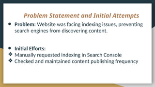 Resolving Indexing Issue for GreenTech.pptx