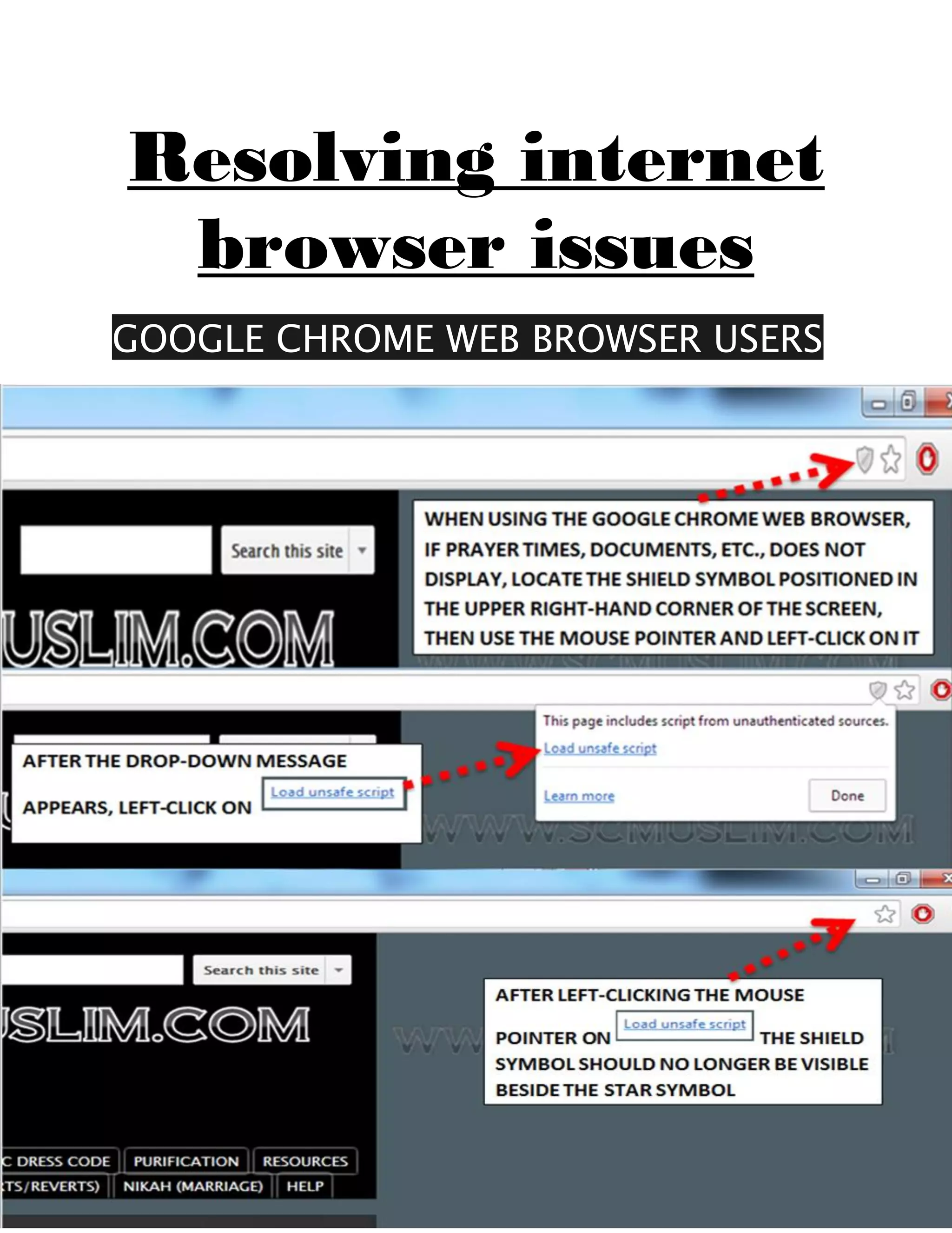 Resolving internet browser issues | PDF | Browsers | Computer Software and Applications