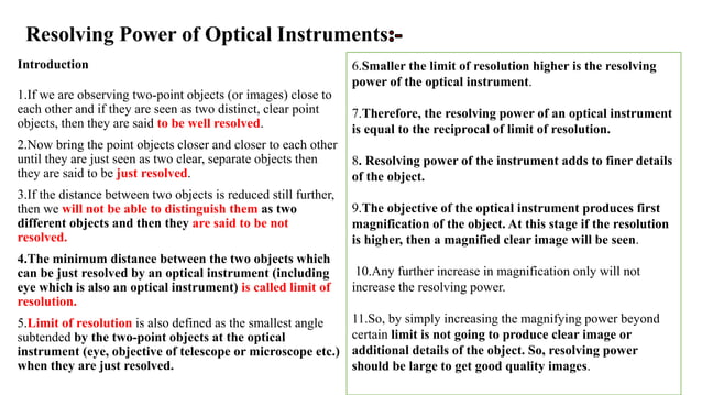 Resolving Power.pptx | Physics | Science