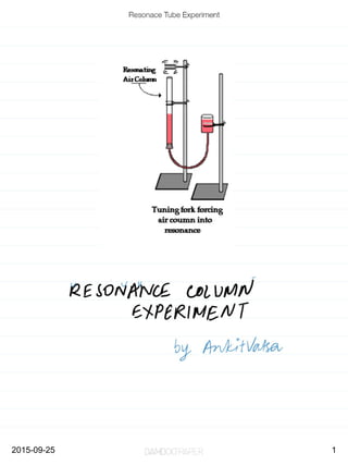 Resonance Column Experiment to find the speed of sound | PDF
