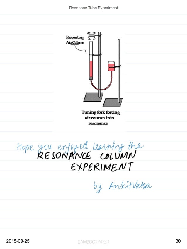 Resonance Column Experiment to find the speed of sound | PDF