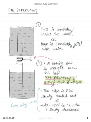 Resonance Column Experiment to find the speed of sound | PDF