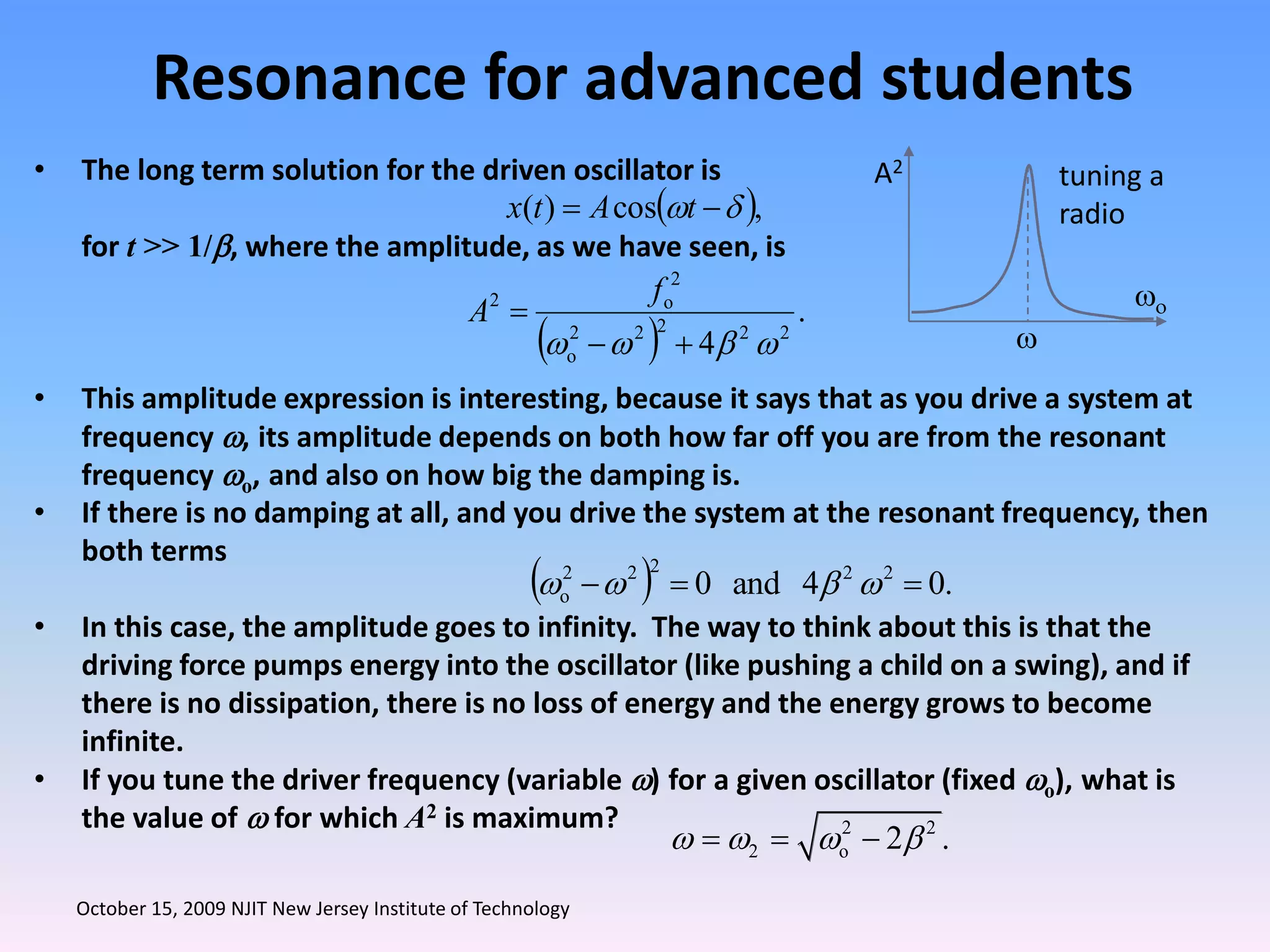 Resonance and natural frequency, uses and precautions nis | PPTX