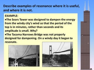 Resonance and natural frequency, uses and precautions nis | PPTX