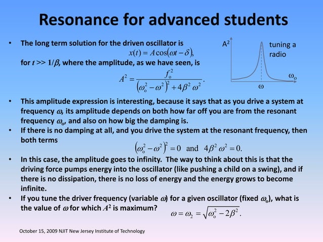 Resonance and natural frequency, uses and precautions nis | PPTX ...