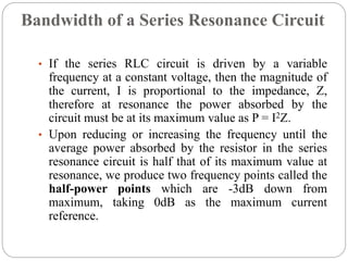 Resonance in electrical circuits – series resonance | PPT