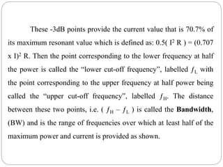 Resonance in electrical circuits – series resonance | PPT