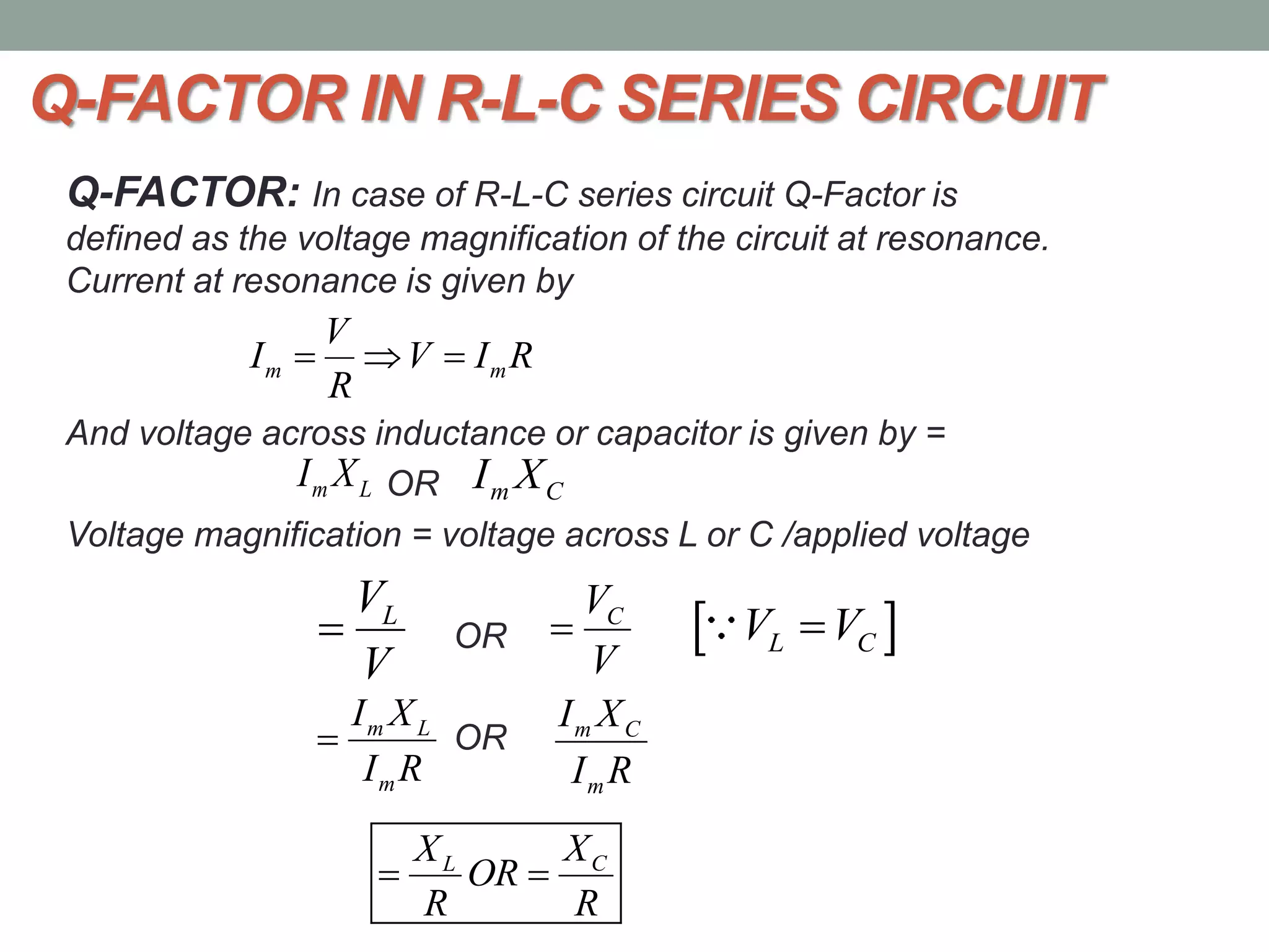 Resonance in R-L-C circuit | PPTX