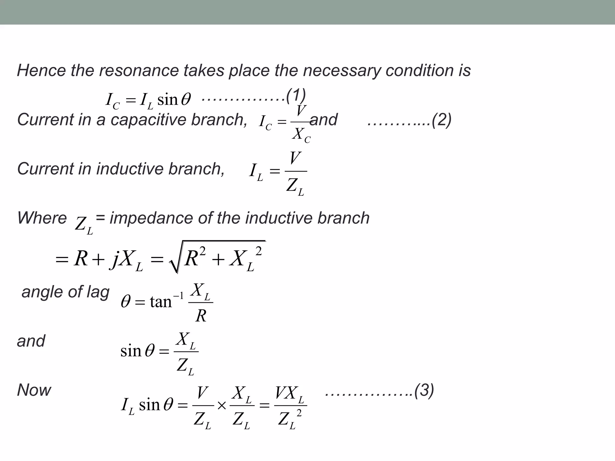 Resonance in R-L-C circuit | PPTX