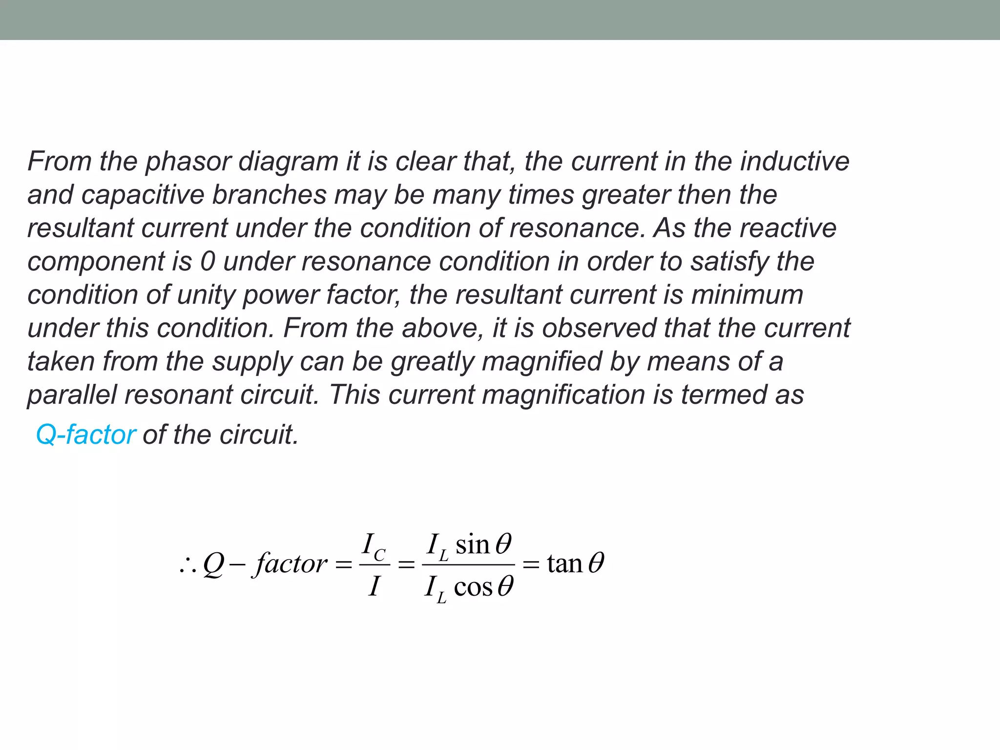 Resonance in R-L-C circuit | PPTX