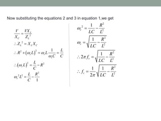 Resonance in R-L-C circuit | PPT