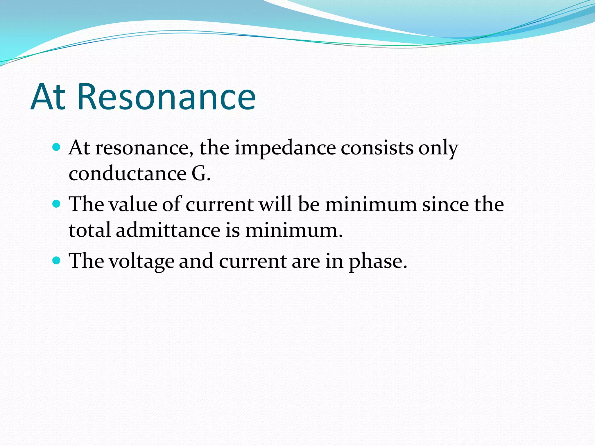 Resonance in series and parallel circuits | PPTX