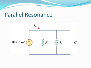 Resonance in series and parallel circuits | PPTX