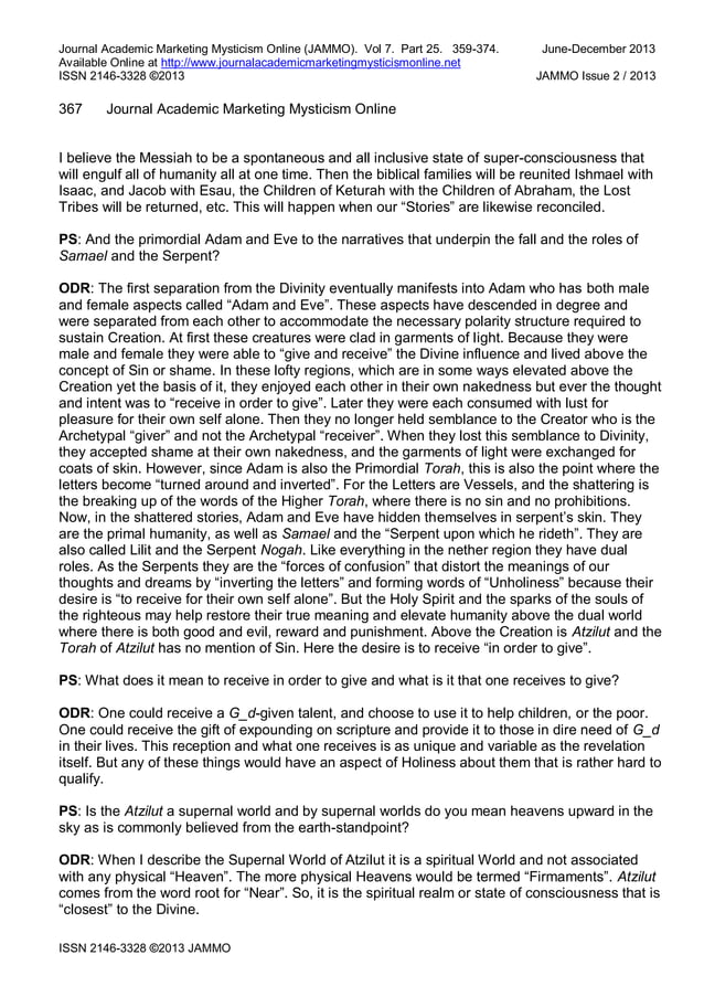 Prof. Dr. Paul Silva, Editor-in-Chief, JAMMO, Talks to Adjunct Prof. Olen D. Rush, on Resonance ...