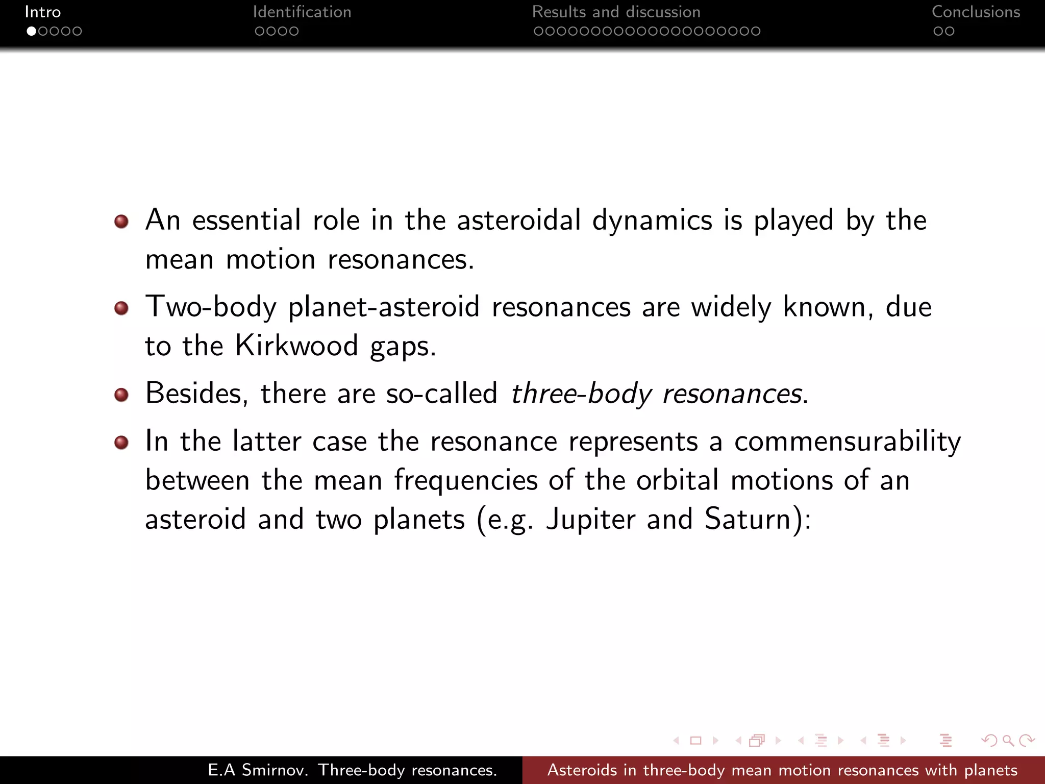 Mean motion resonances in the main belt | PPT
