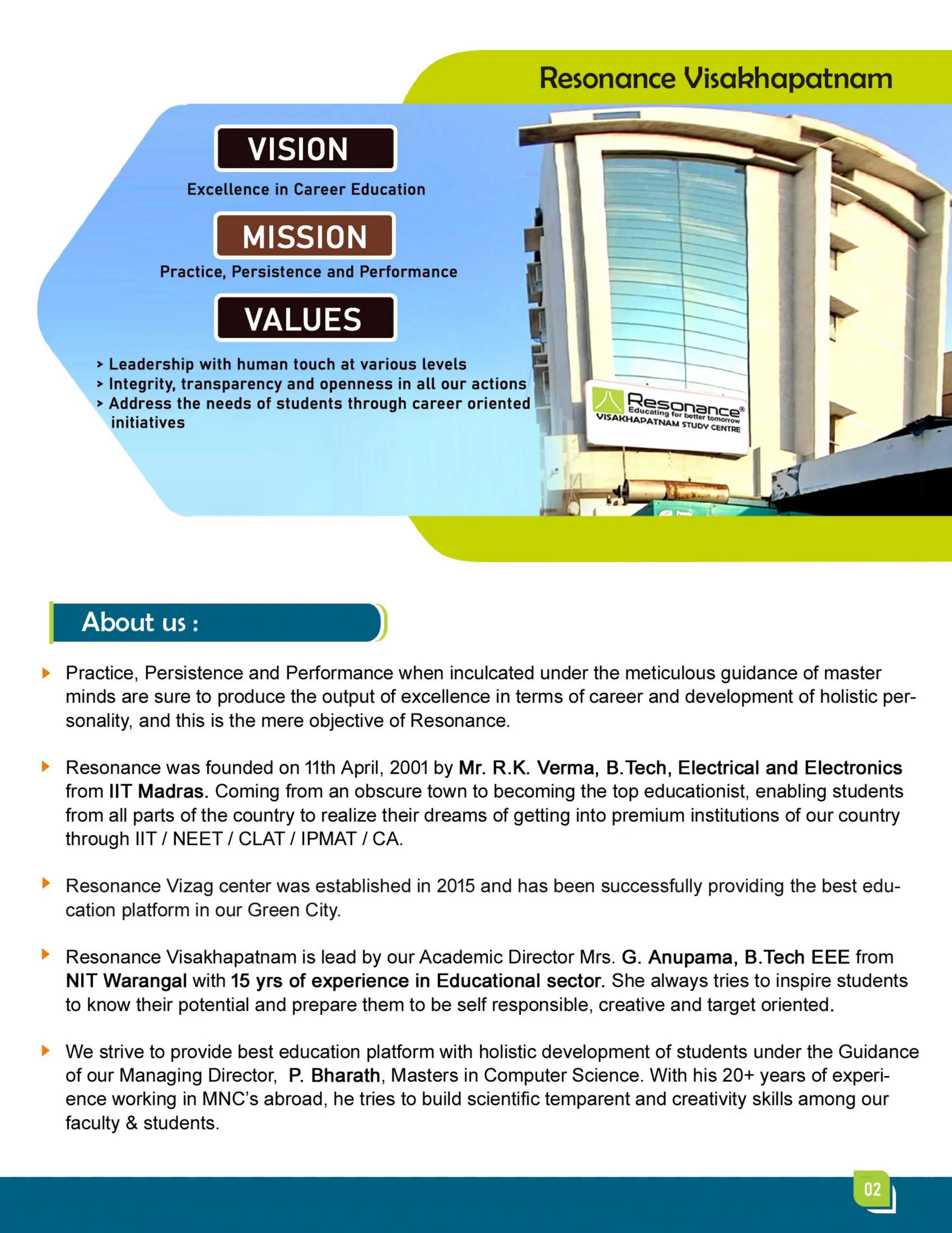 Resonance Vizag Broucher | PDF