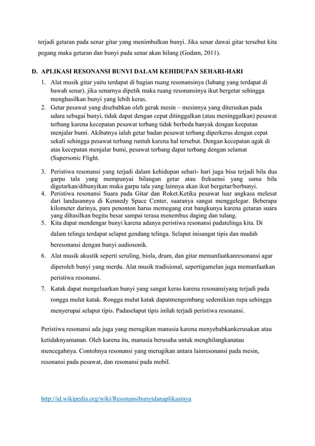 Resonansi Bunyi | DOCX
