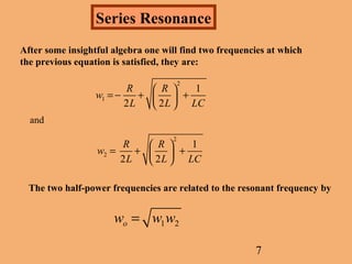 Resonance Frequency Equation