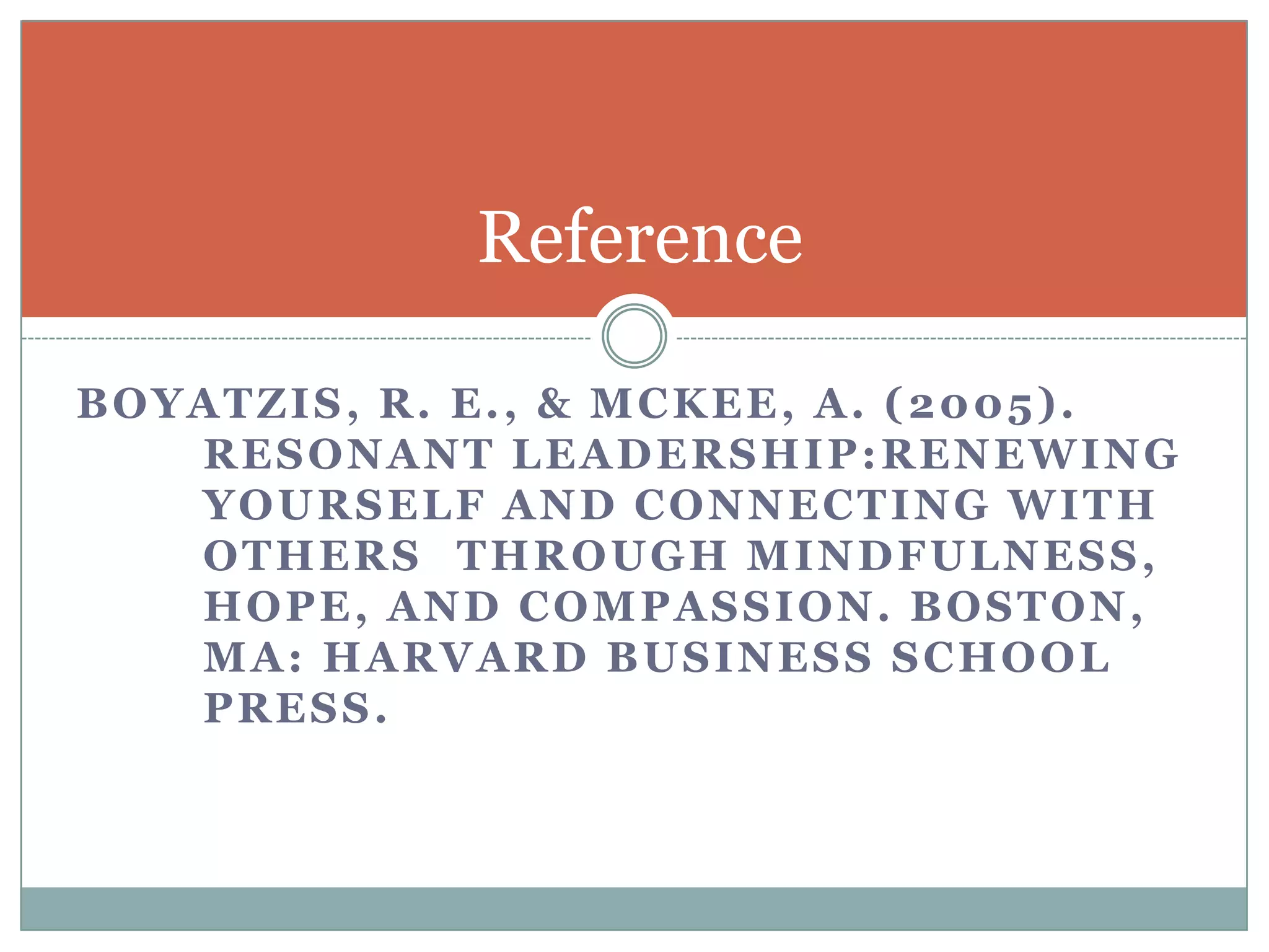 Resonant leadership | PPTX