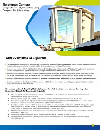 Learn about the resonance Visakhapatnam center.pdf
