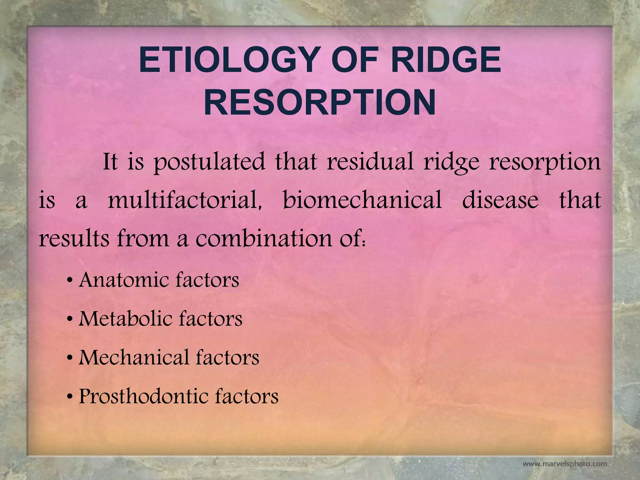 Resorbed ridge seminar koto | PPTX