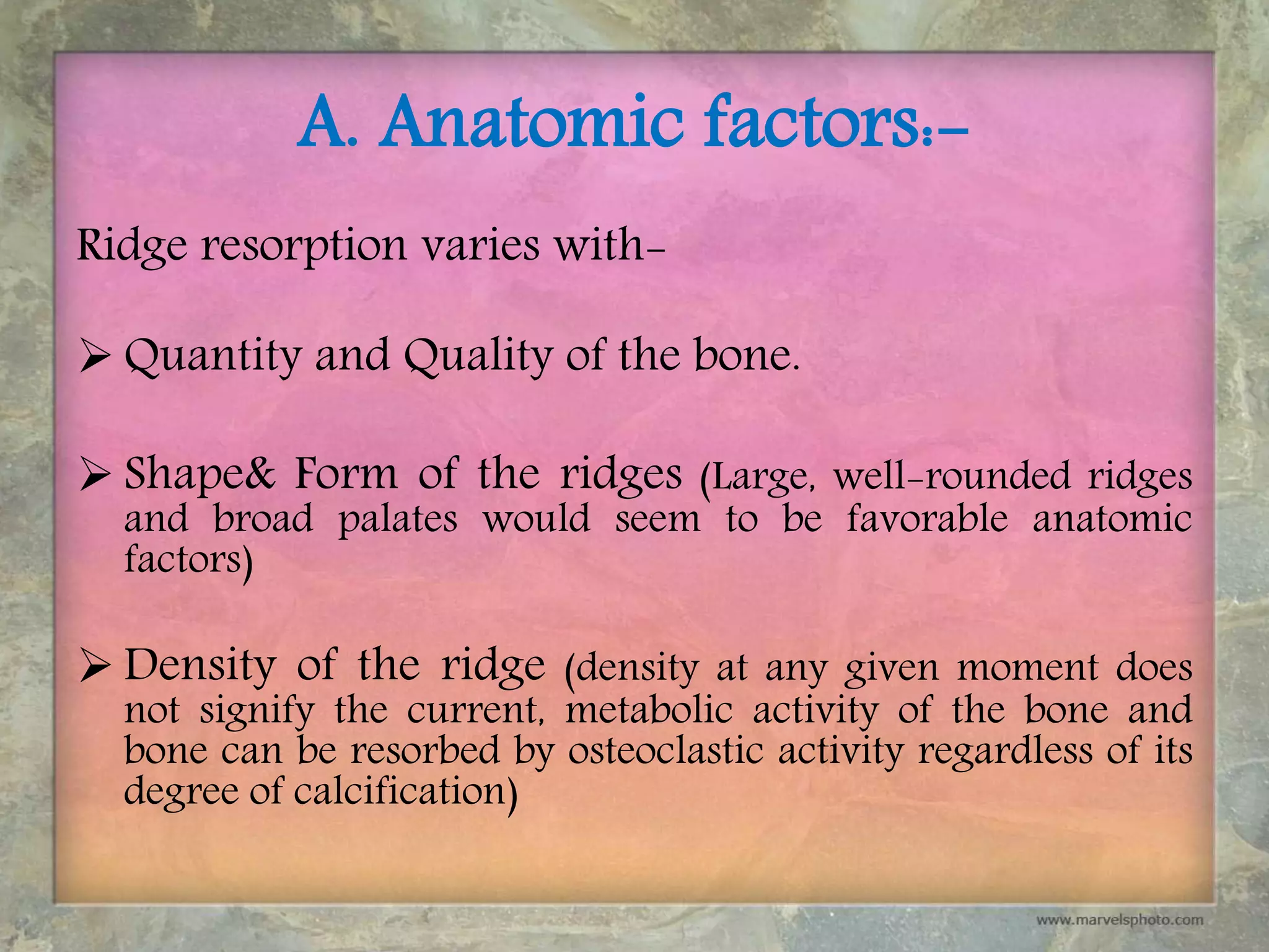 Resorbed ridge seminar koto | PPTX