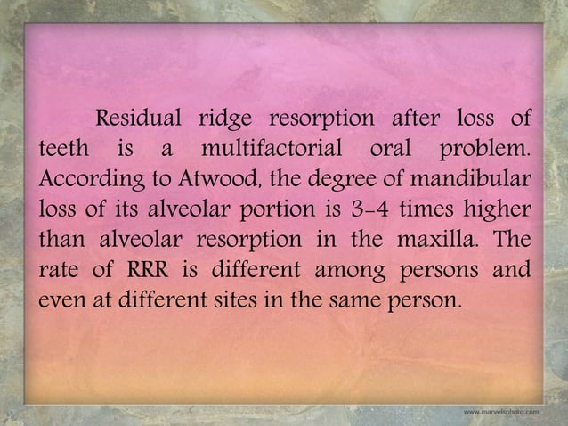 Resorbed ridge seminar koto | PPTX