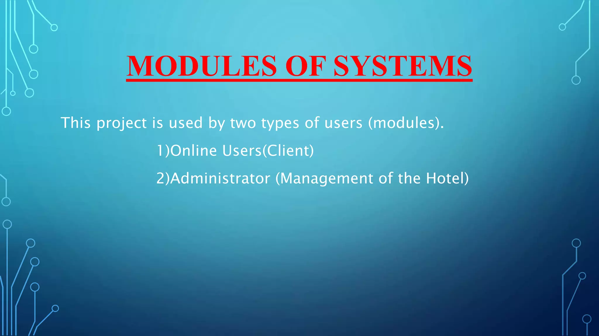 Resort management system | PPTX