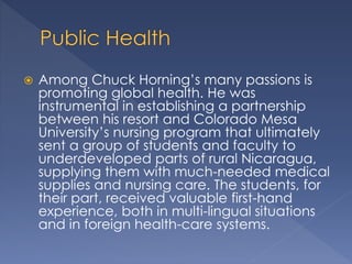 Resort Owner Promotes Public Health | PPT