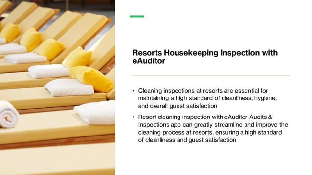 Resorts Housekeeping Inspection eAuditor Audits & Inspections | PPT