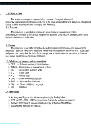 Resouce management system1 | PDF