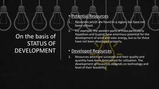 Resources & Development Notes | PPTX