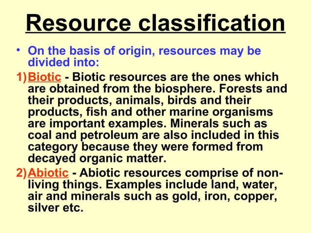 Resource, Geography | PPT | Geology | Science