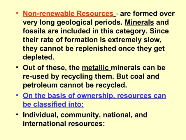 Resource, Geography | PPT | Geology | Science
