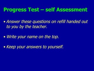 Resource 8 Progress Test 1 | PPT