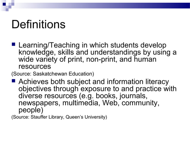 Resource based learning | PPT