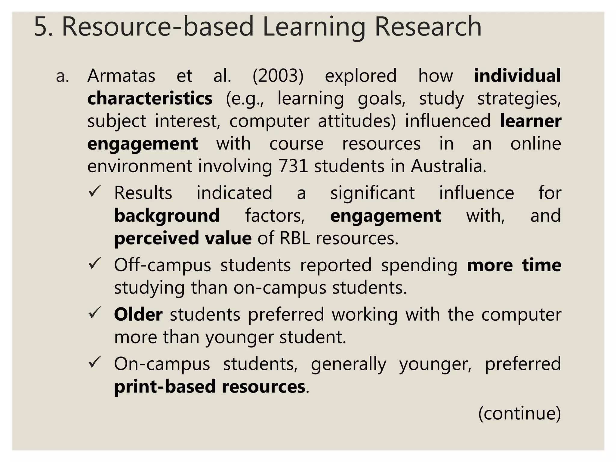 Resource based learning 2 | PPTX | Education