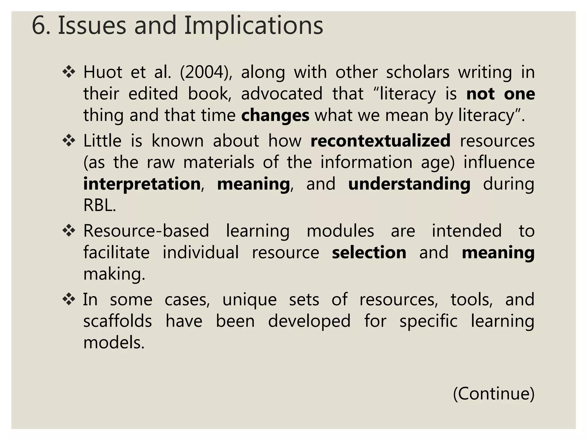 Resource based learning 2 | PPTX | Education