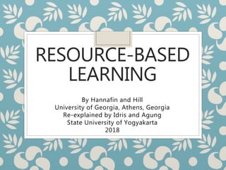 Resource based learning 2 | PPTX | Education