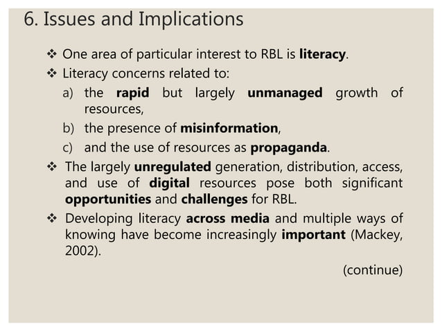 Resource based learning 2 | PPTX | Education