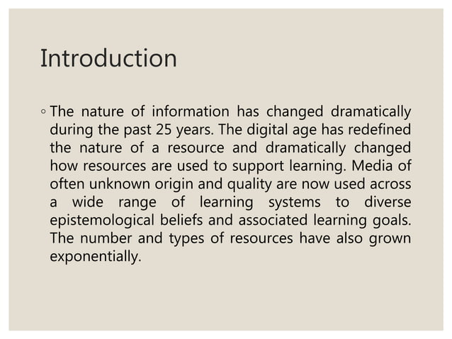 Resource based learning 2 | PPTX | Education